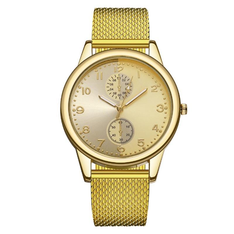 Buy 1 PC New Fashion Women Silver Gold Mesh Watch Unique Simple Watches ...