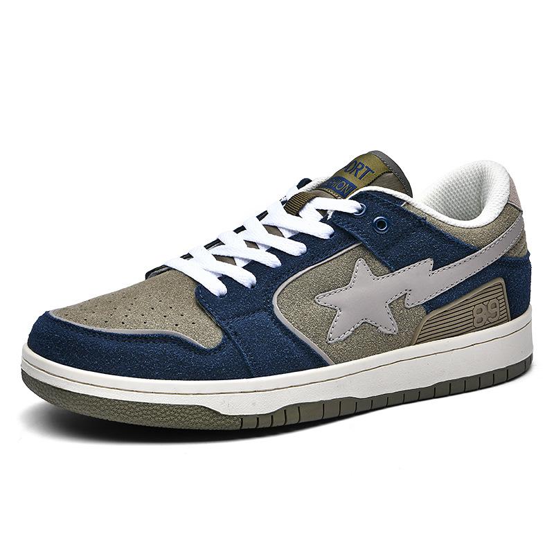 Buy BAPESTA DUNK Couple Skateboard Shoes Street Culture Shoes at ...