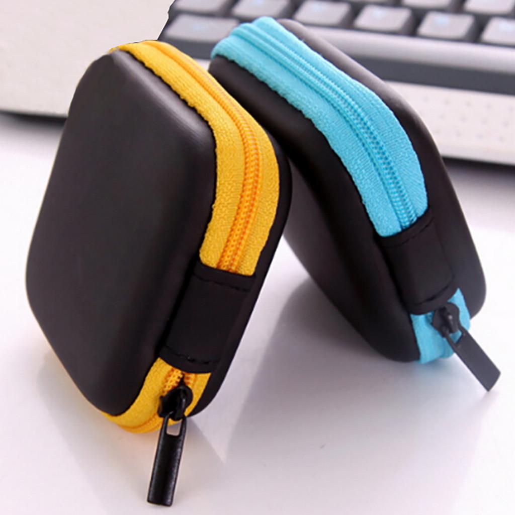 Buy MT Mini Zipper Hard Leather Earphone Storage Bag Pouch Box at ...