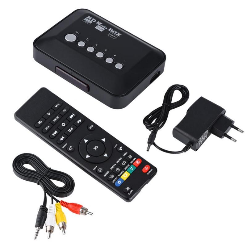 1080P HD HDMI Audio Video Media Player Box with IR Remote Control Home ...
