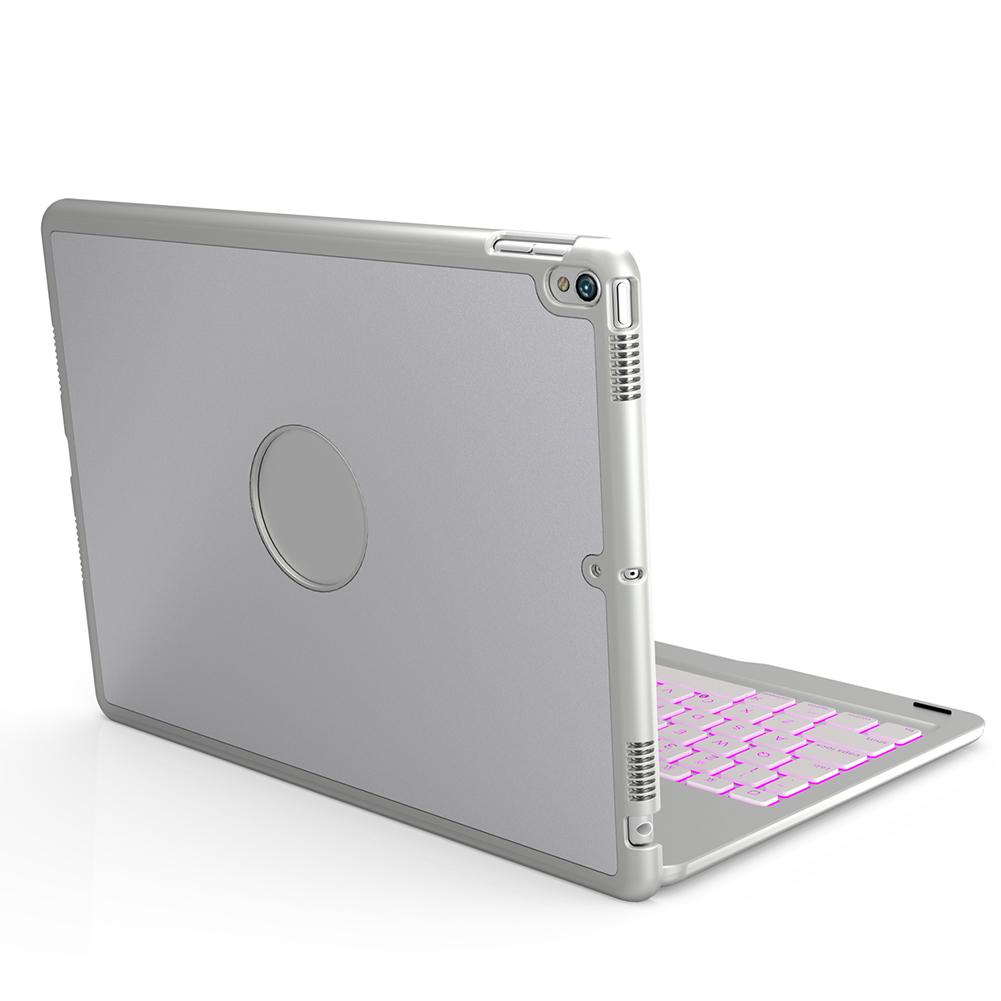 7 Colors Backlights Wireless Bluetooth Clamshell Flip Keyboard for iPad ...