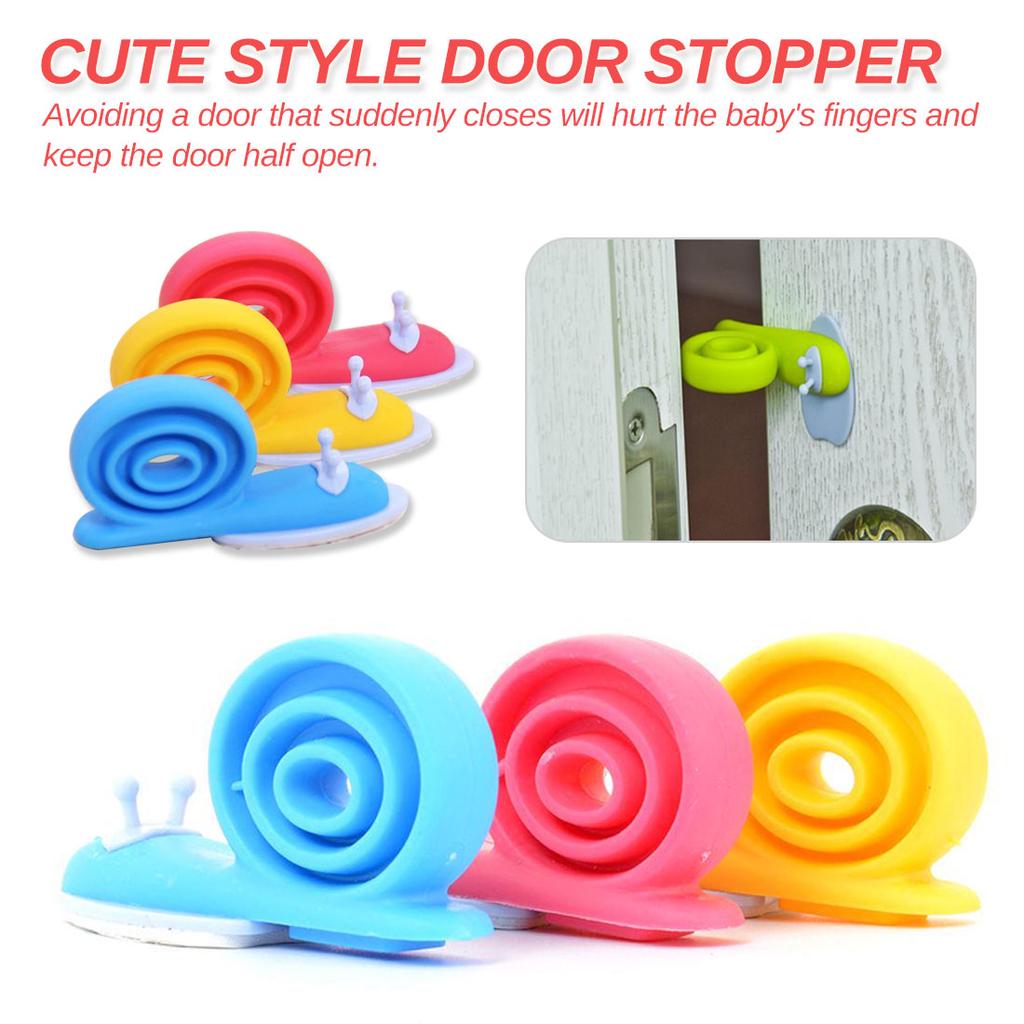 1pcs Cute Snail Animal Shaped Silicone Door Stopper Wedge Holder for ...