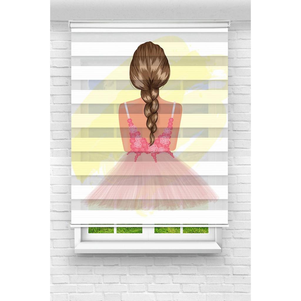 Cheap Roller Blinds for Windows Turned Back Girl's Room Curtain - Kids ...