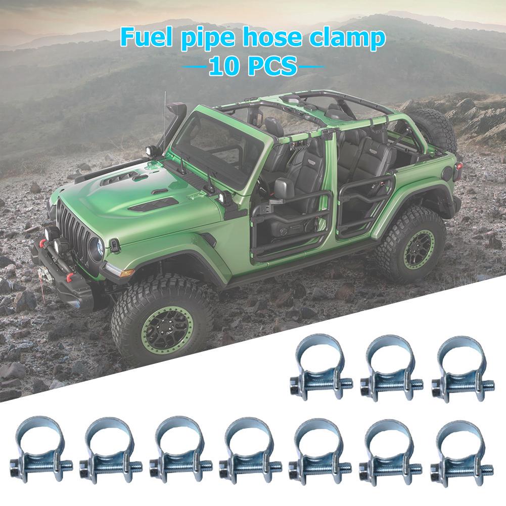 Buy 10pcs Carbon Steel Mini Fuel Injection Hose Clamps for Diesel ...