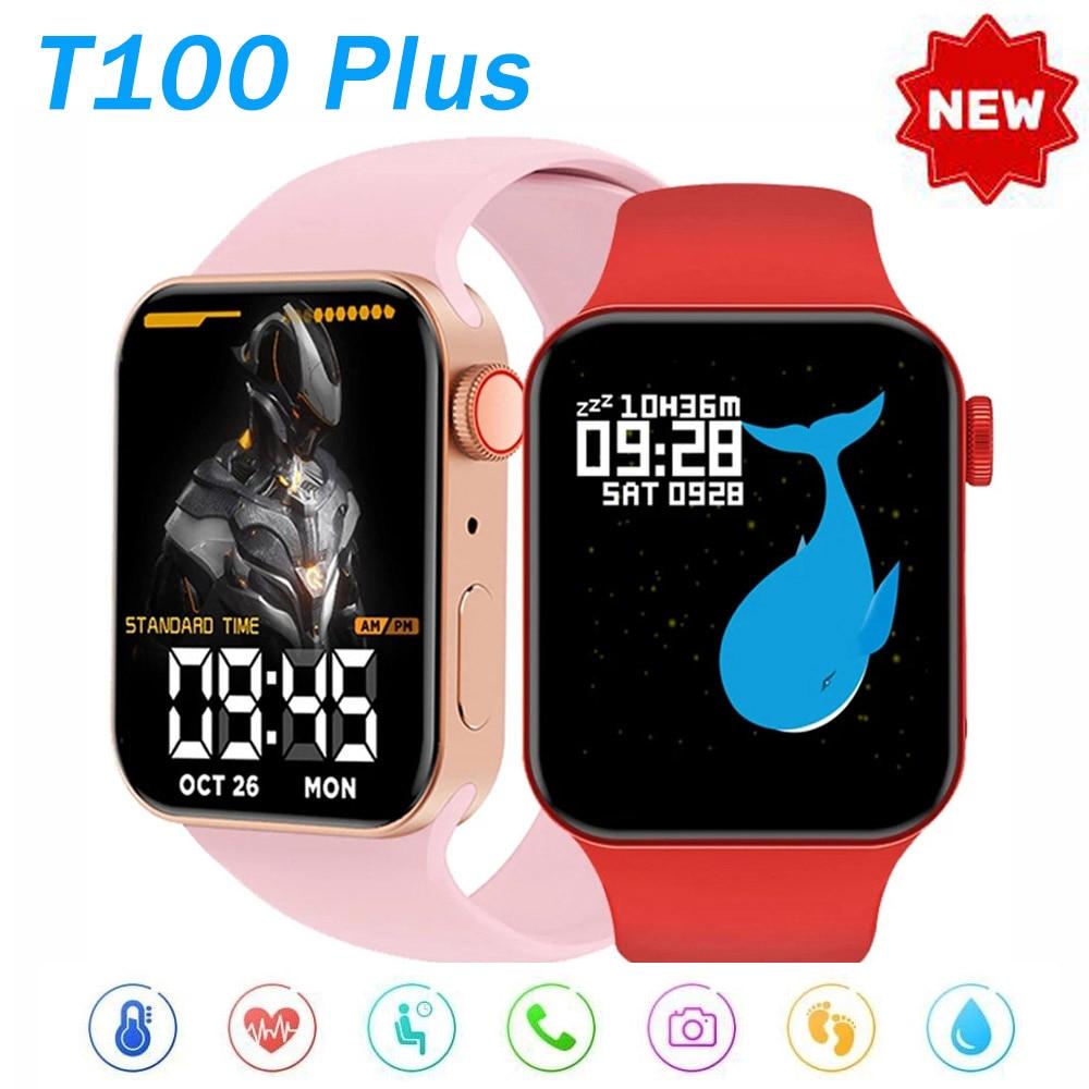 Buy Smart Watch Men IWO T100 Plus Series 7 Bluetooth Call Music Message ...