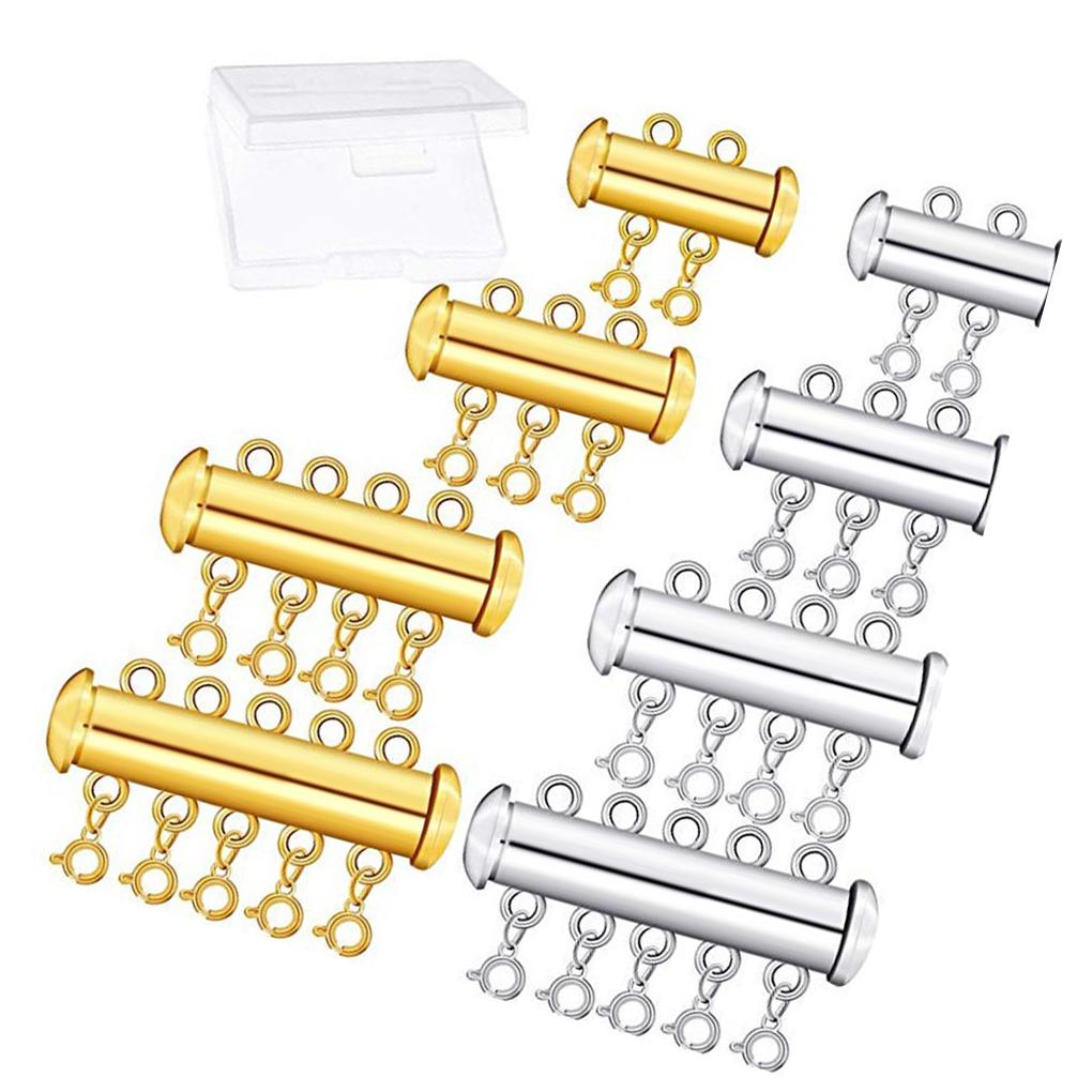 Buy 1 Set Slide Clasp Lock Copper Necklace Connector Handmade Simple ...