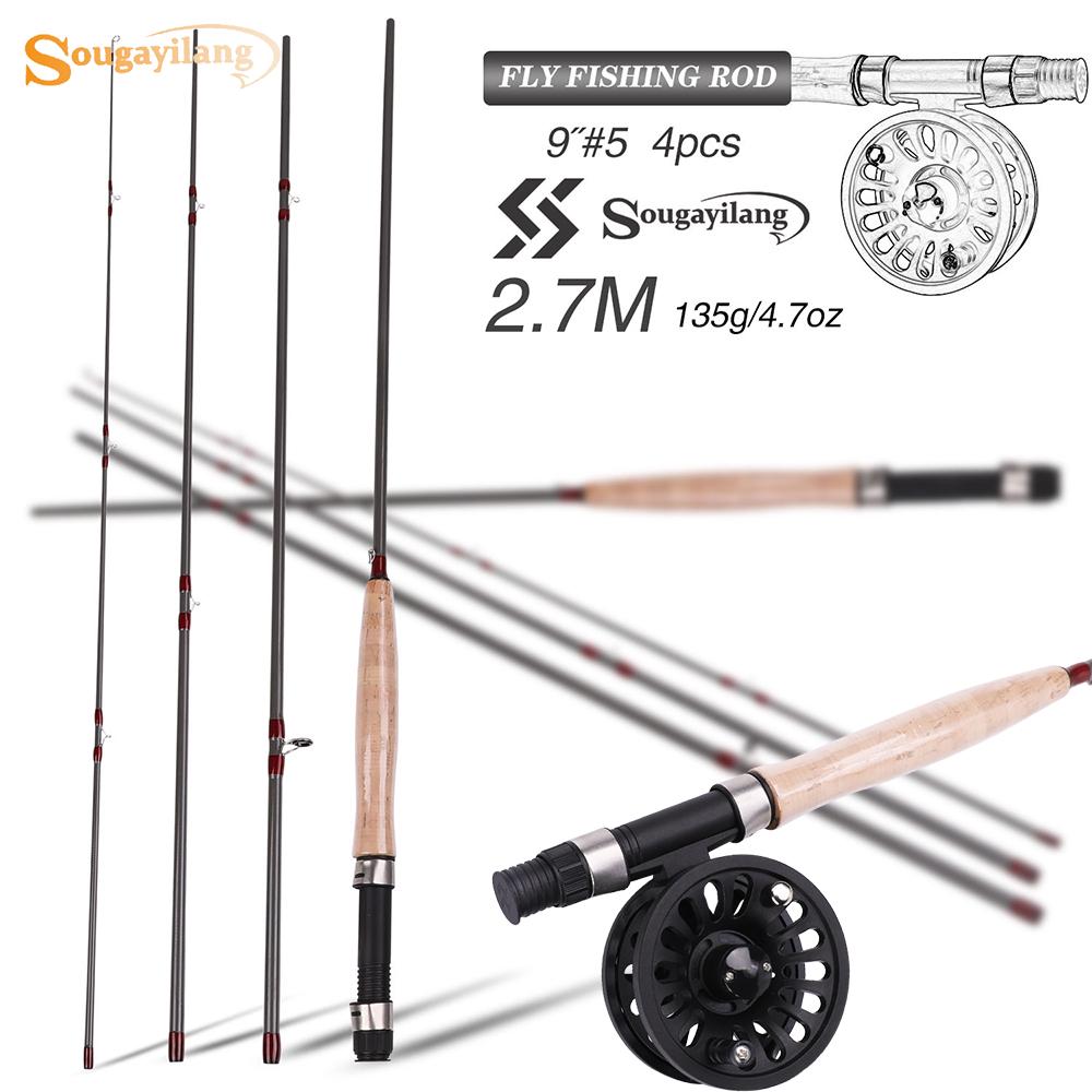 Buy Fly Fishing Rod 4-Piece 9-Feet Lightweight Fly Rod Fly Fishing ...