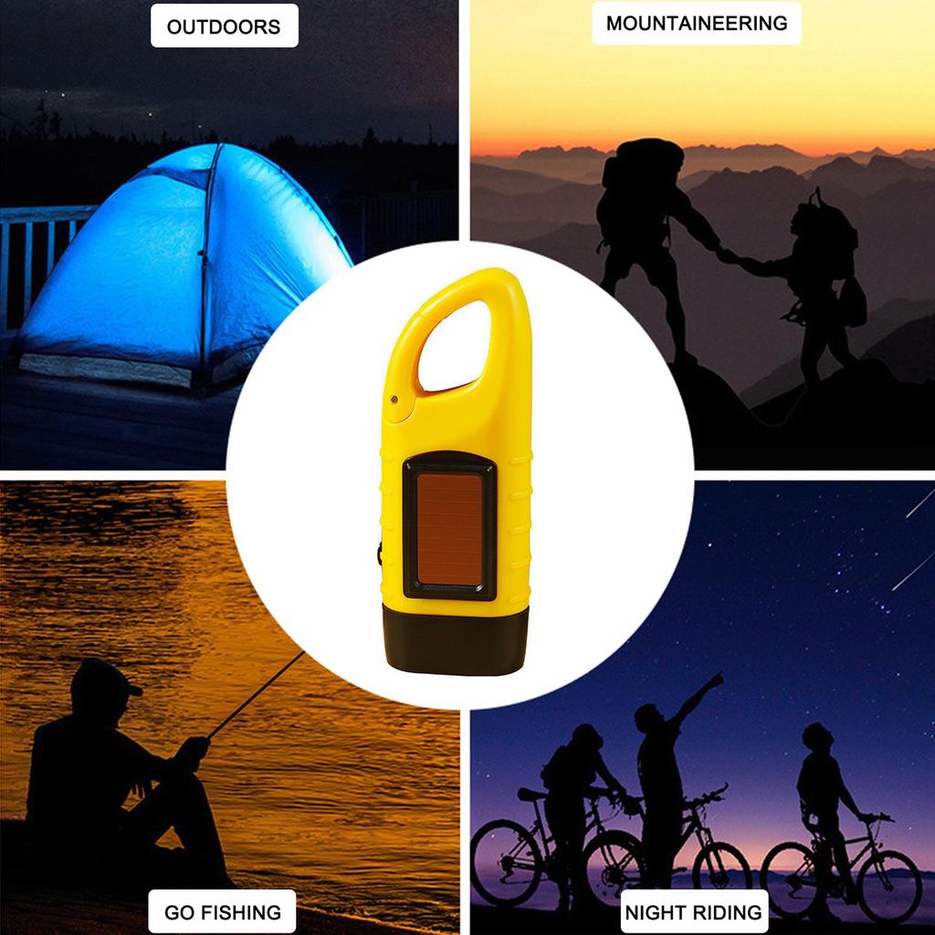 Kaufe BO Mini Flashlight Solar Charged Hand Crank Torch Strong Light ...