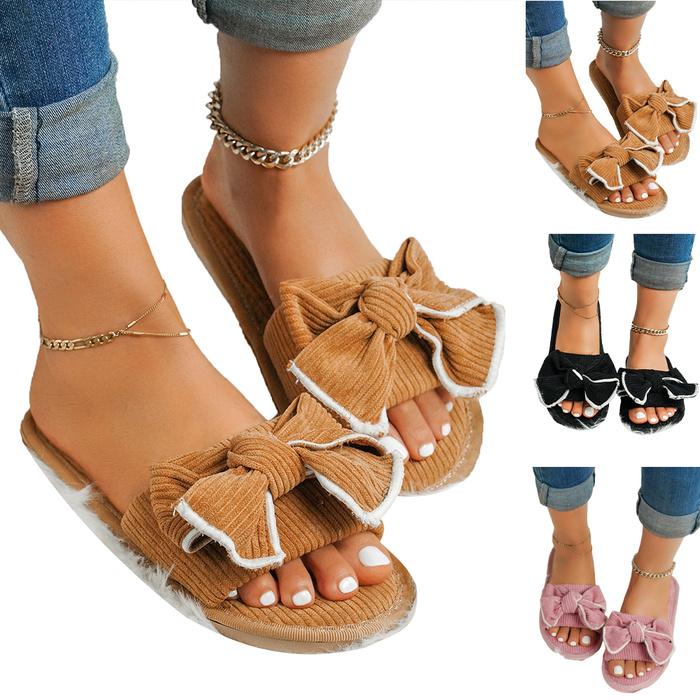 Satın alın Women's Bowknot Open Toe Slides Ladies Slip on Casual ...