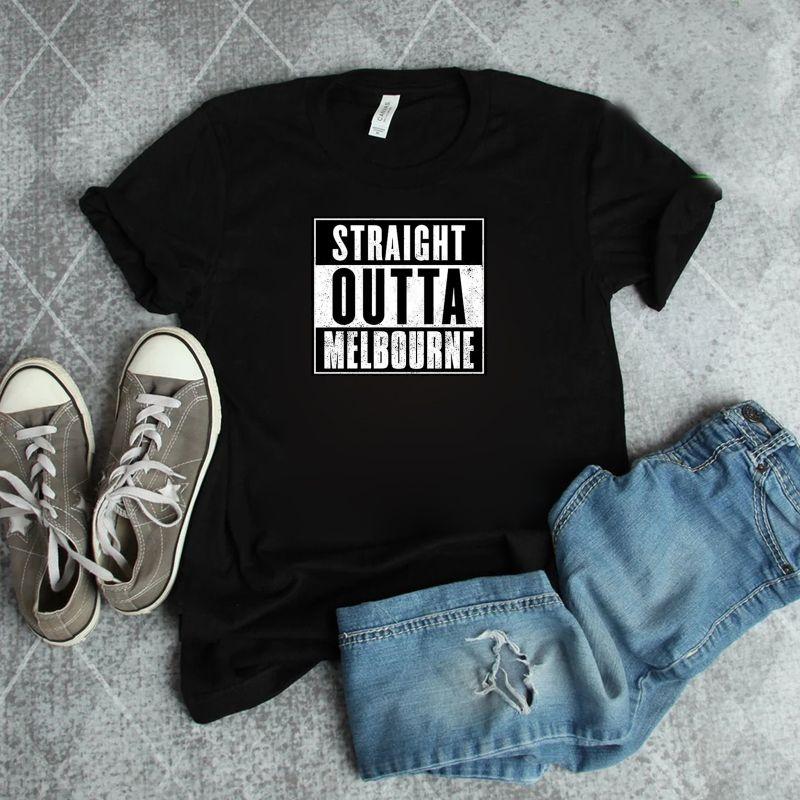 Buy Straight outta Melbourne, Australia Design Classic T-Shirt Black ...