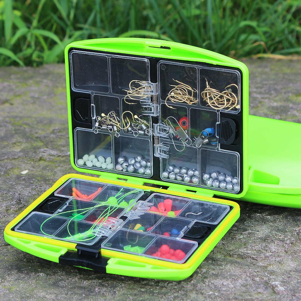 Buy Fishing Tackle Box Sinker Jig Swivels Clamp Hooks Fishing ...