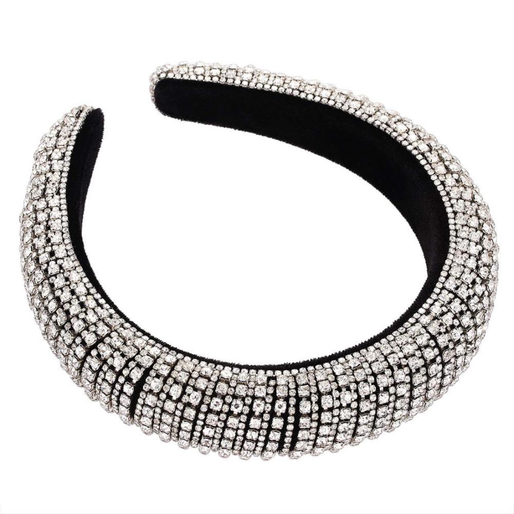 Buy New Retro Hair Band Baroque Retro Exaggerated Glass Rhinestone ...