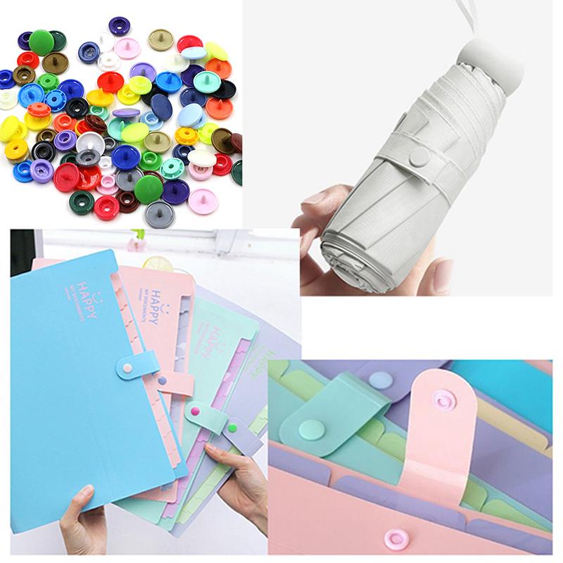 Buy 50pcs Combined Plastic Buttons 12MM Round Plastic Snaps Button ...