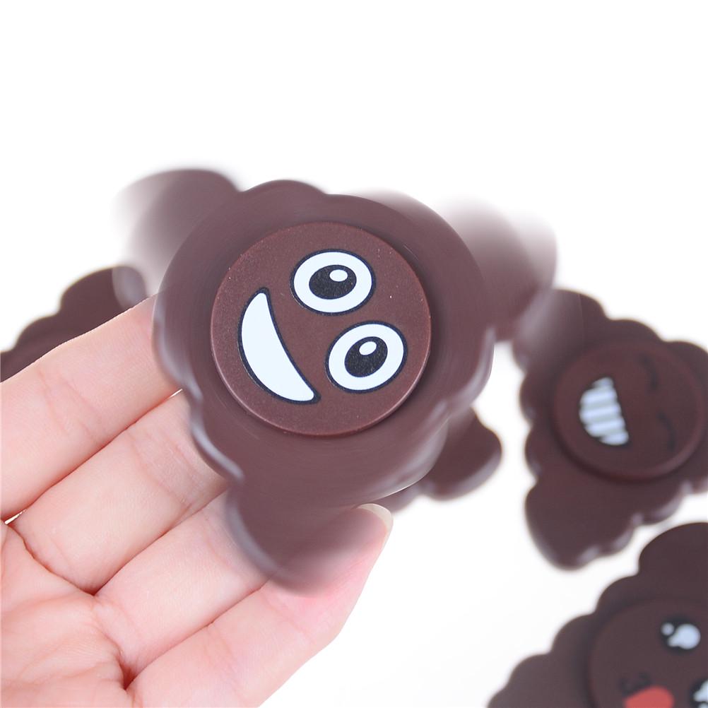 Poo Şekli Emoji Fidget El Döndürücü Metal Plastik Edc Masa Üç Parmak ...