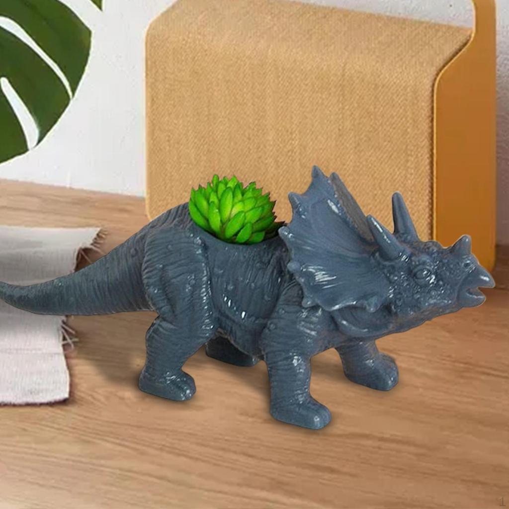 Buy Animal Dinosaur Succulent Planter PVC with Drainage Hole Bonsai ...