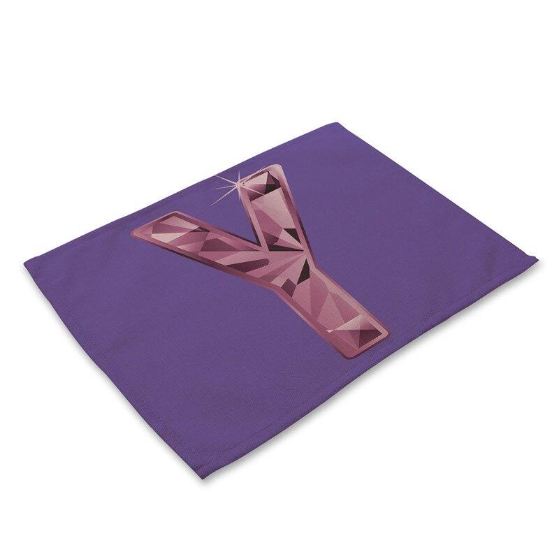 26 Letter Pattern Placemat Dining Table Mat Colorful Alphabet Tea ...