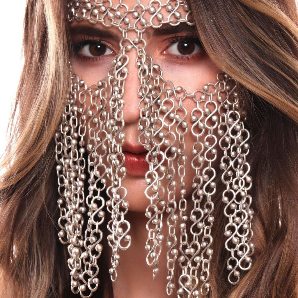 Buy Sterling Silver Plated Face Chain Handmade Face Accessory Face ...