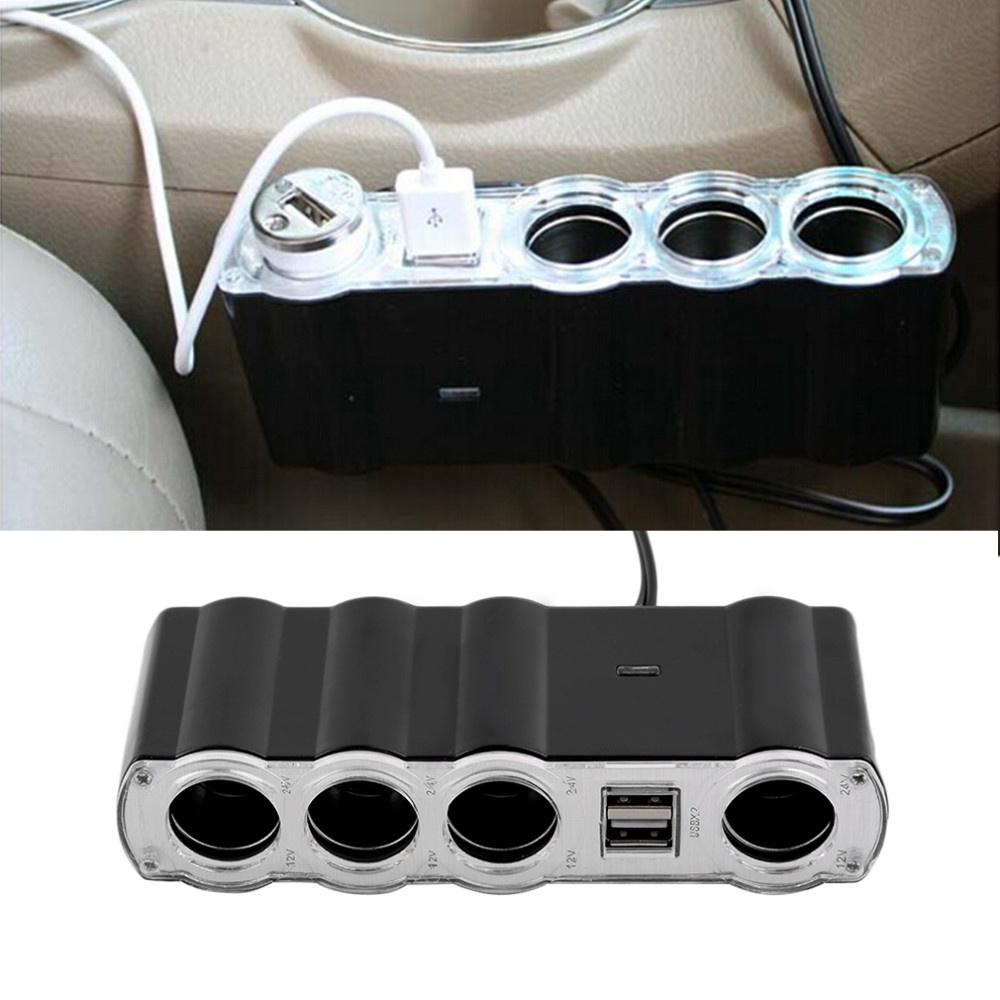 3-way Three-way Car Cigarette Lighter Socket Distributor + USB Car ...