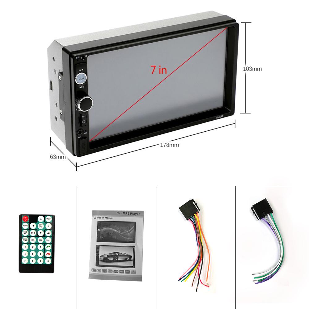 Buy 7" 2 Din HD MP5 Touch Screen Digital Display Multifunction Player ...
