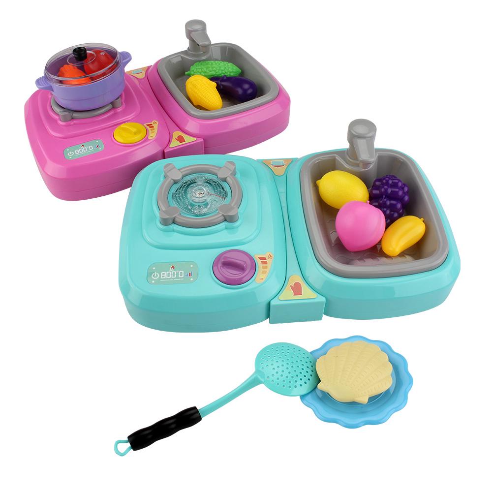 29pcs In 1 Kitchen Play Toy Mini Multi-Purpose Gas Stove Wash Sink ...