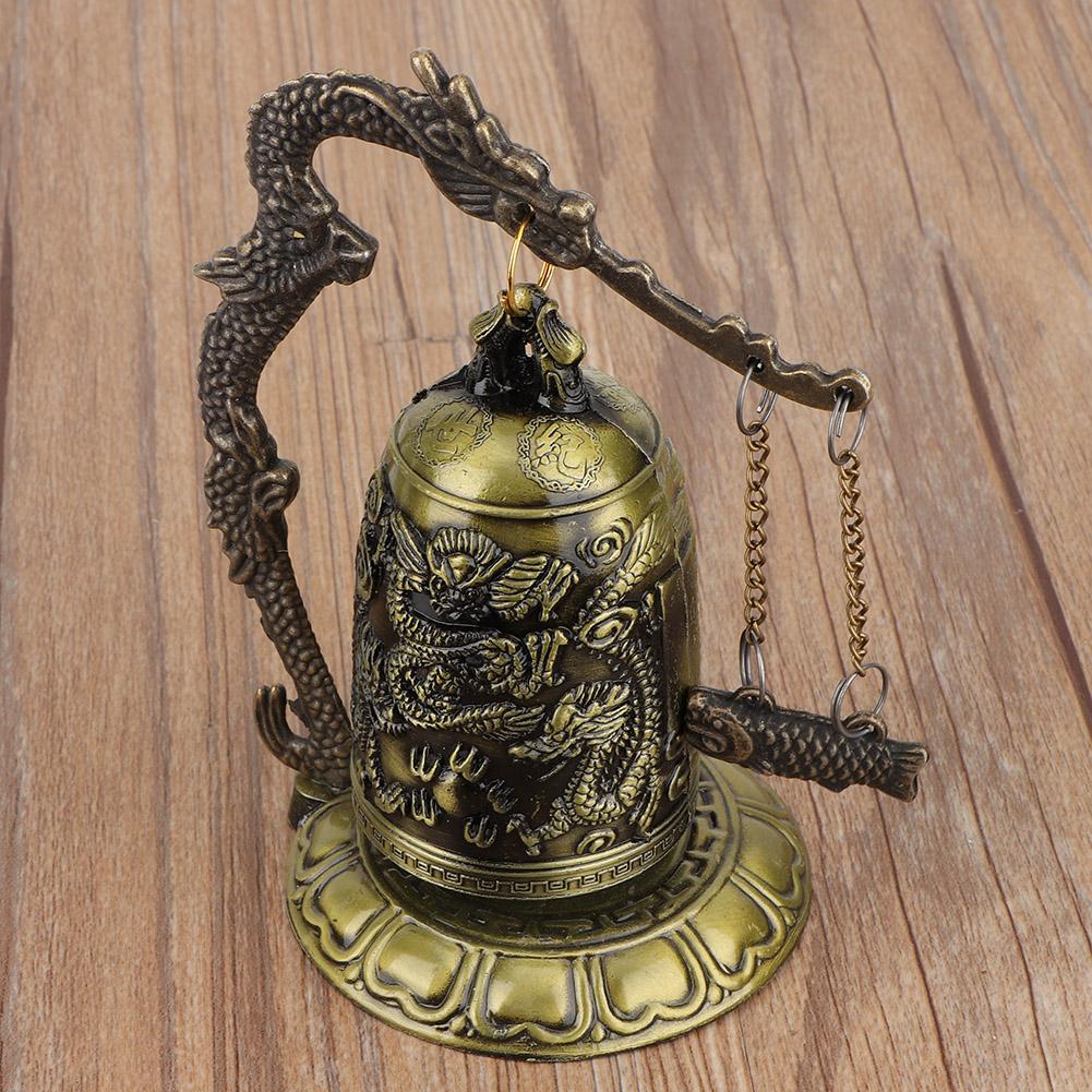 Buy Vintage Small Carved Bronze Dragon Lock Bell Arts & Crafts ...