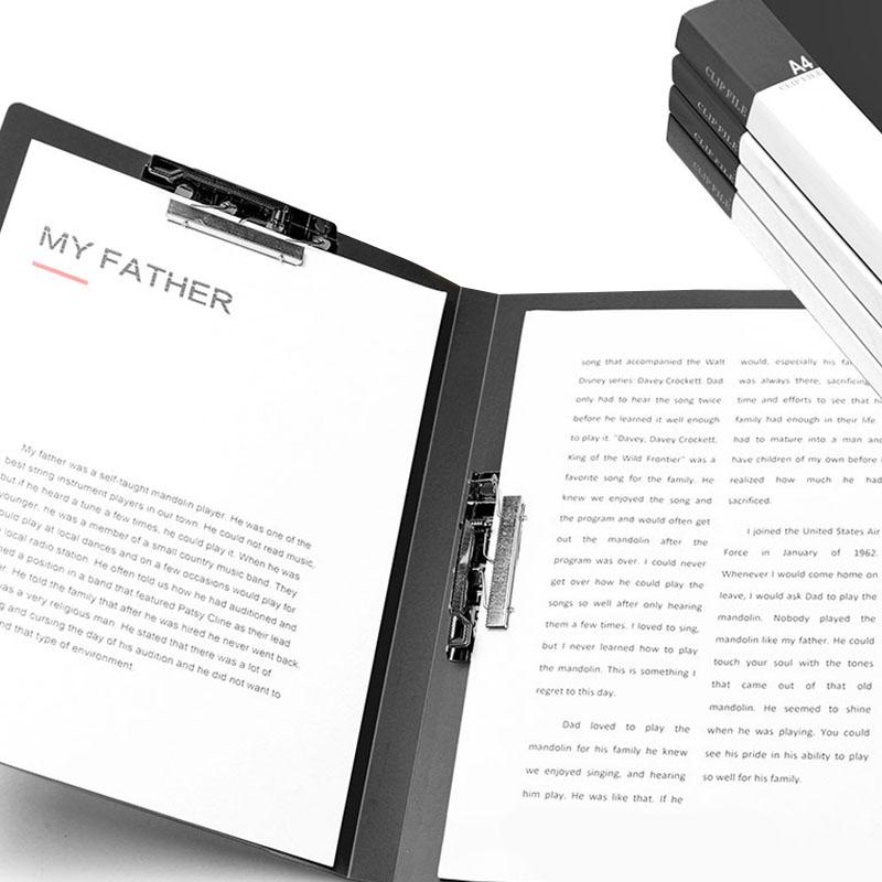 Buy Folding Plastic Folder Double Clip Folder File Clipboard Learning ...