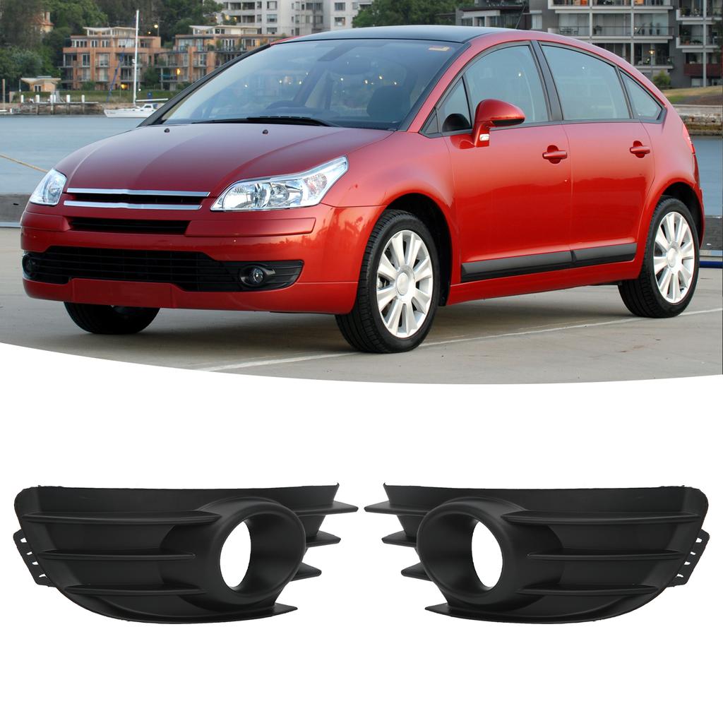 Buy 1 Pair Front Bumper Fog Light Grille Black Fog Lamp Cover Trim ...