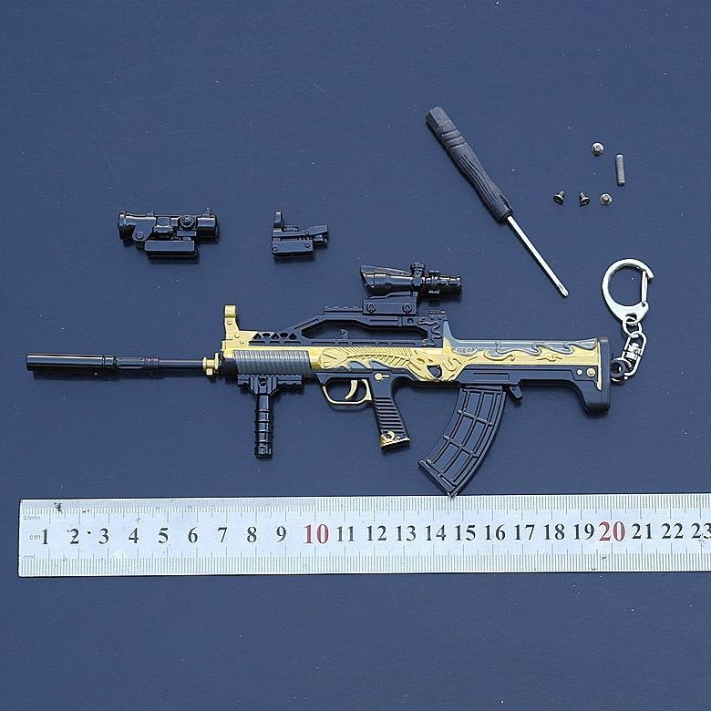 Buy Zinc Alloy AK47 Gun Model PUBG Grand Escape Peace Field Model AKM M416 M762 Awm24 Skin ...