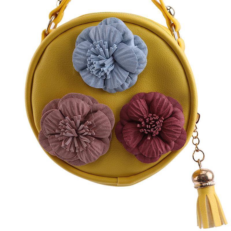 Buy Autumn and Winter Small Round Bag Cute Flower Handbags Purse Simple ...