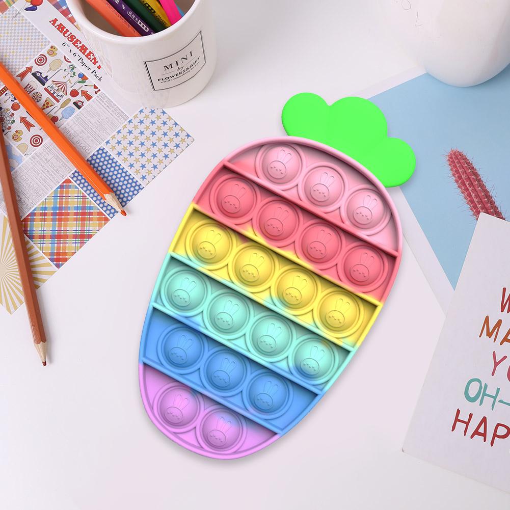 Buy Silicone Carrot Push Bubble Anti-stress Autism Relaxing Fidget Toy ...