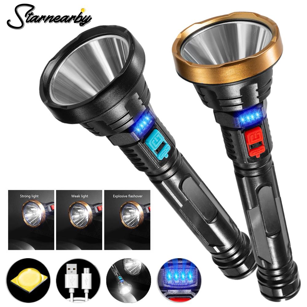 Satın alın Led Flashlight Handheld Spotlight Searchlight Usb Charging ...