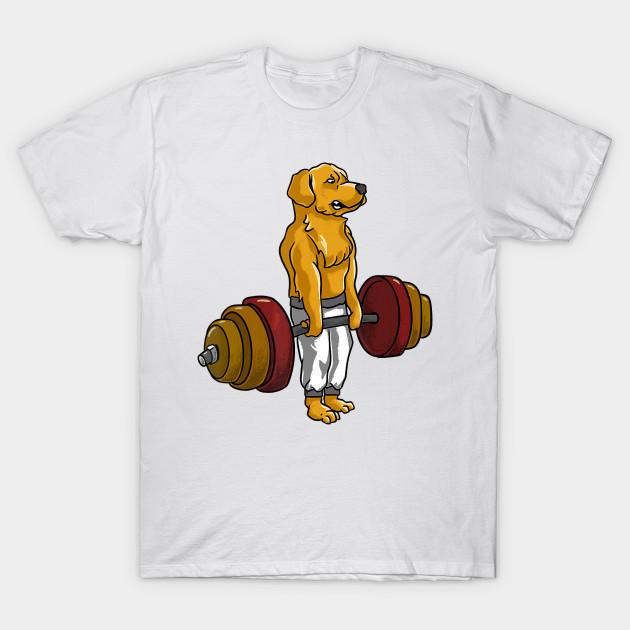 Buy Unisex Fashion TShirt Golden Retriever Deadlift Fitness Bodybuilder ...