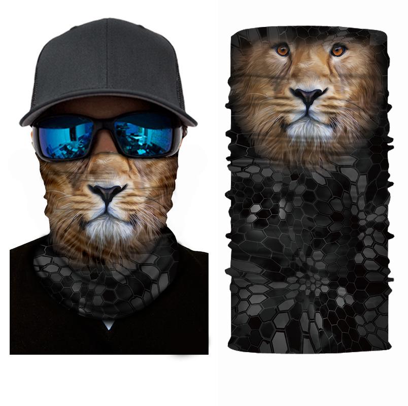 Lion Cycling Motorcycle Head Scarf Neck Warmer Face Mask Ski Balaclava ...