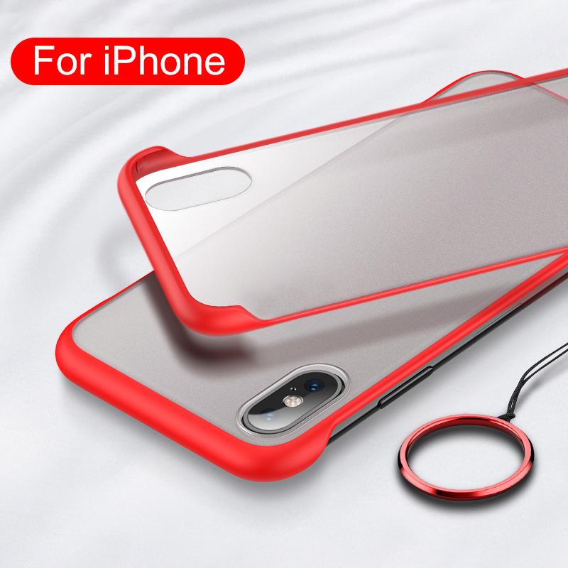 Buy Borderless Phone Case For iPhone XS Max XR X 6 7 8 Plus Ultra-thin ...