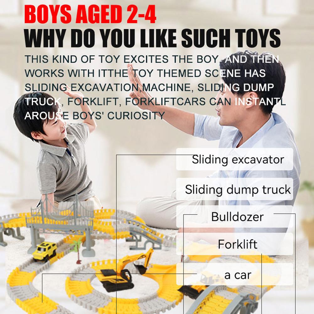 Cheap DIY Building Track Toys Set Flexible Building Racing Track Safe ...