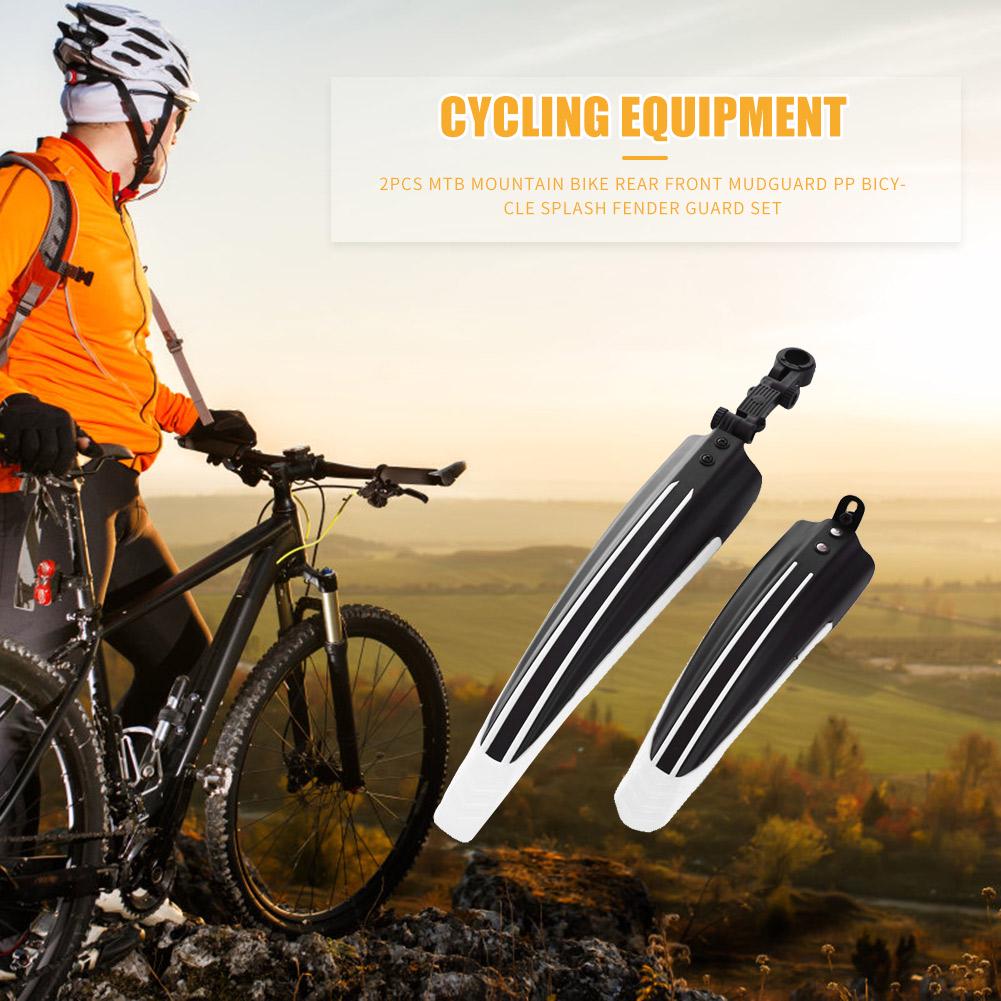 Buy 2pcs MTB Bike Rear Front Mudguard Bicycle Splash Fender Guard Set ...