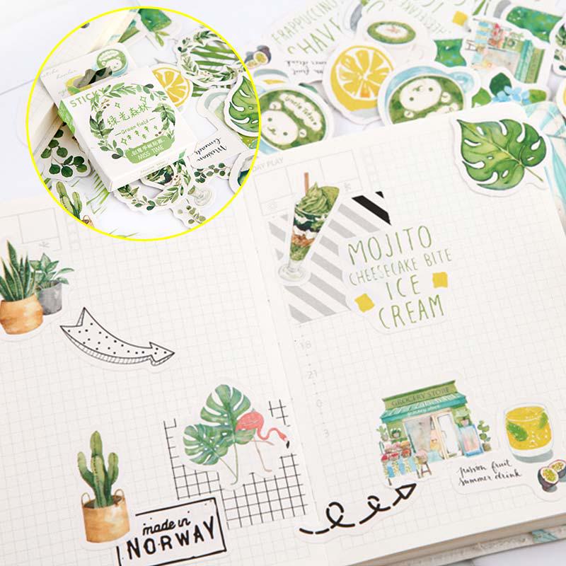 Scrapbooking & Paper Crafts Home & Garden Stickers 46 Pcs/Box Journal ...
