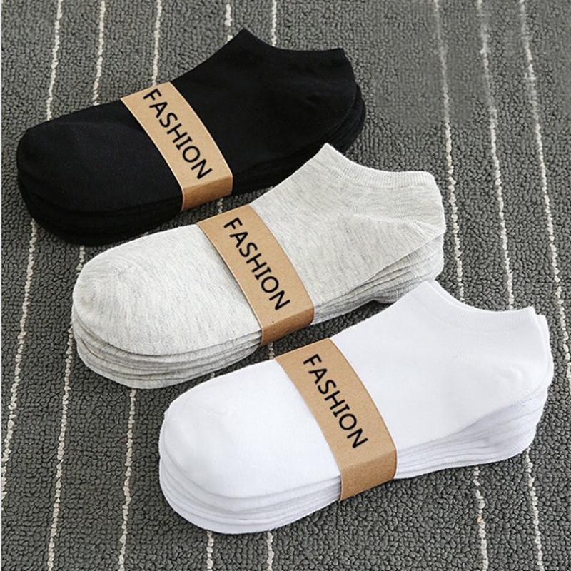 Four Seasons Men's Boat Socks Solid Color Short Tube Sweat Absorbent ...