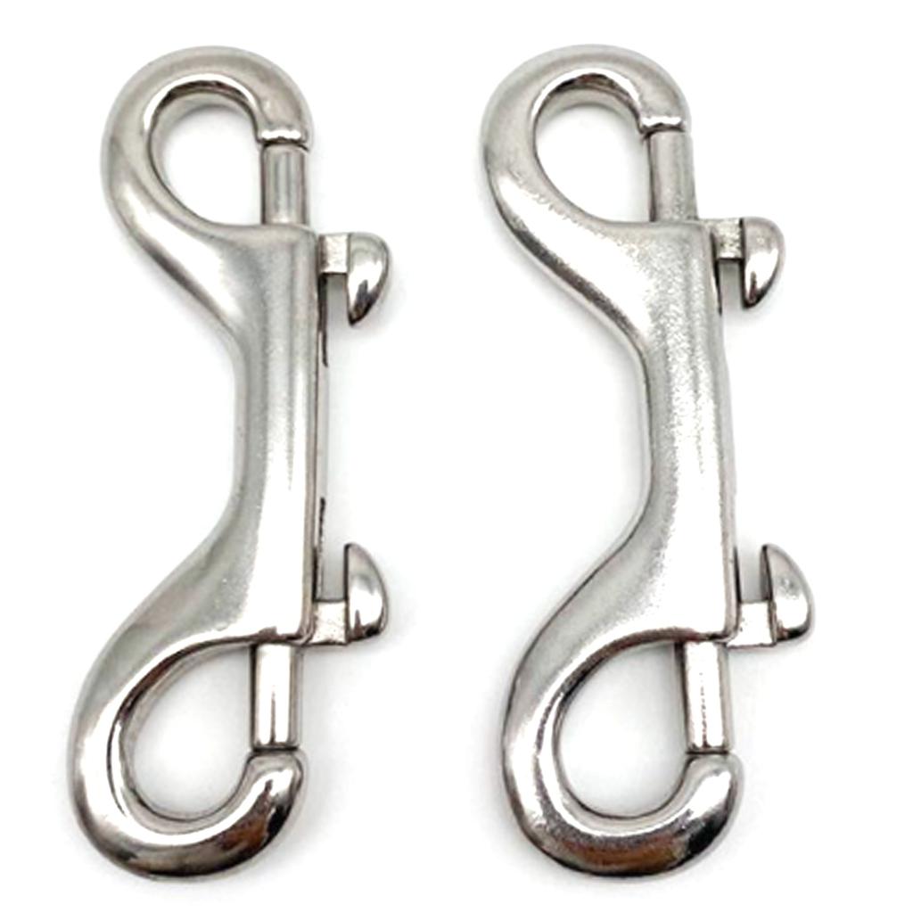 Stainless Steel Diving Double End Bolt Snap Hook Clips 115mm Boat ...