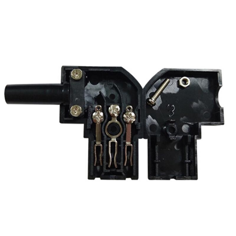 Durable IEC C13right angle rewirable connector 3 pin female power plug ...