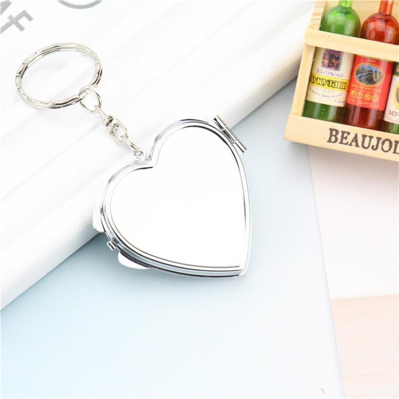 Buy Mini Makeup Small Mirror Metal Double-sided Folding Mirror Key ...