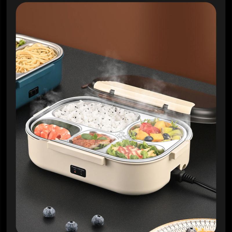 Cheap Electric Heated Lunch Boxes Stainless Steel Food Insulation Bento ...