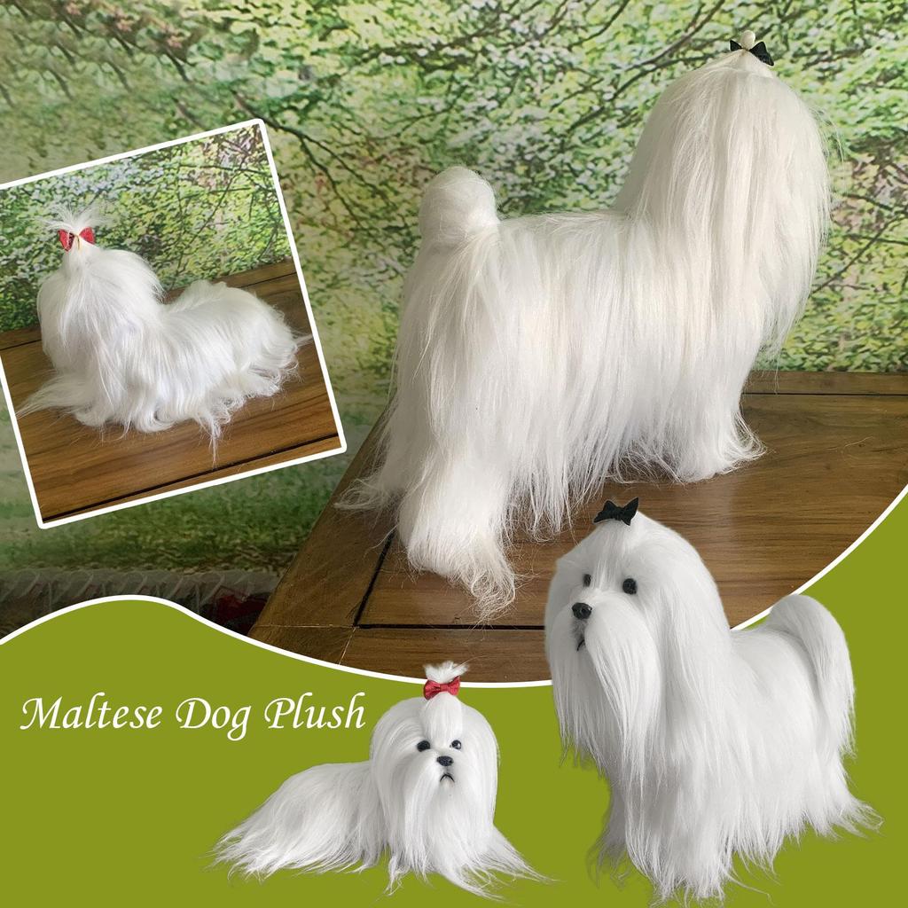 Cheap White Maltese Stuffed Dog Plush Toy Cute Simulation Bichon ...