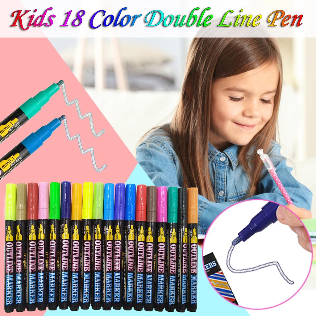 Buy 18 Colors Sets Fine Paint Oil Based Art Marker Pens Metal Glass ...