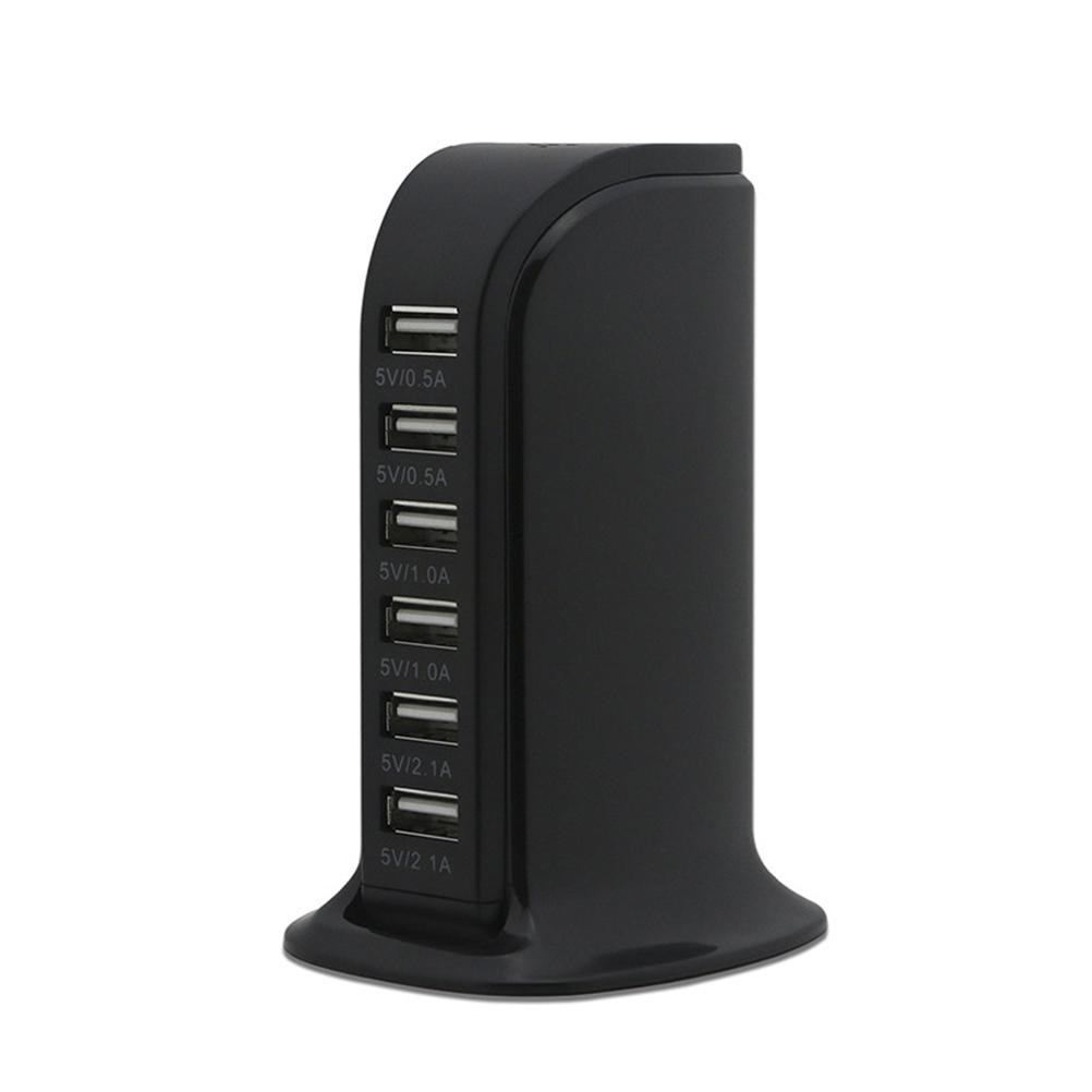 Buy Black 30W Multi 6 Port USB Charger 6A Rapid Charging Station ...