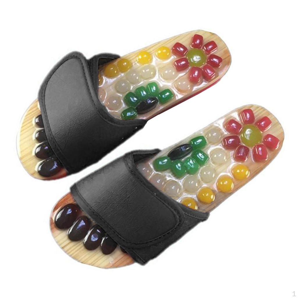 Buy 1 Pair Foot Massage Slipper Acupressure Acupuncture Shoes Red 3738 ...