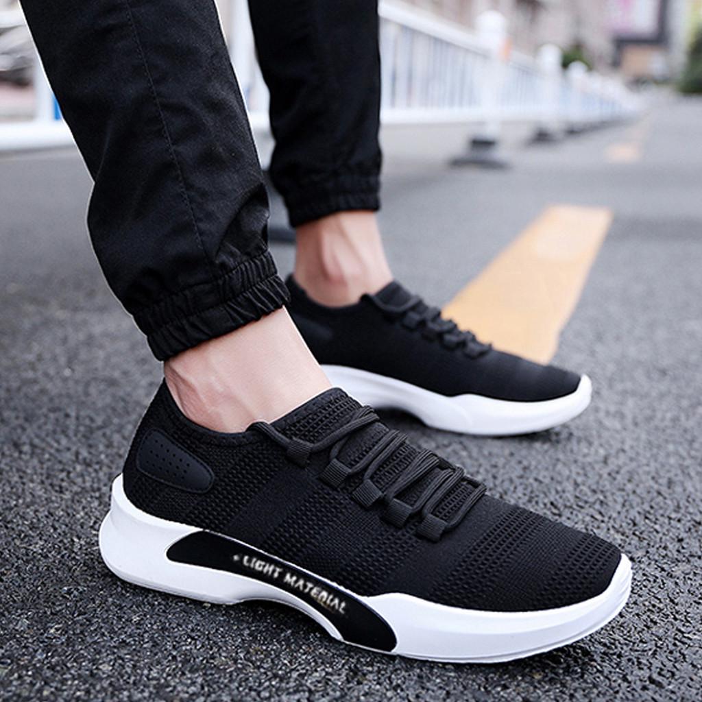 Buy Men's Solid Color Versatile Casual Shoes Low To Help Breathable ...