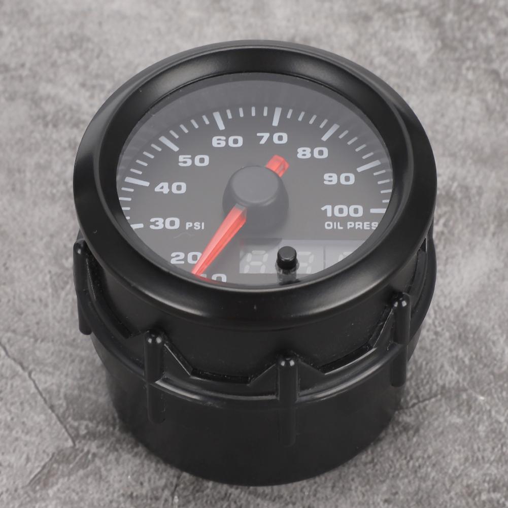 Buy 2in 52mm Car Oil Pressure Gauge Pointer 7-Colors Digital LED Meter ...