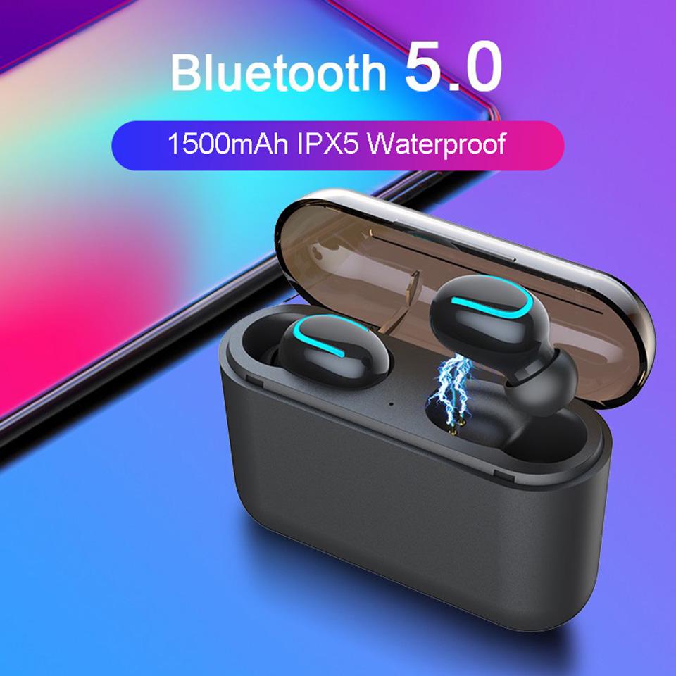 Buy Bluetooth Earphones 5.0 TWS Mini Wireless Earbuds Stereo Bass ...