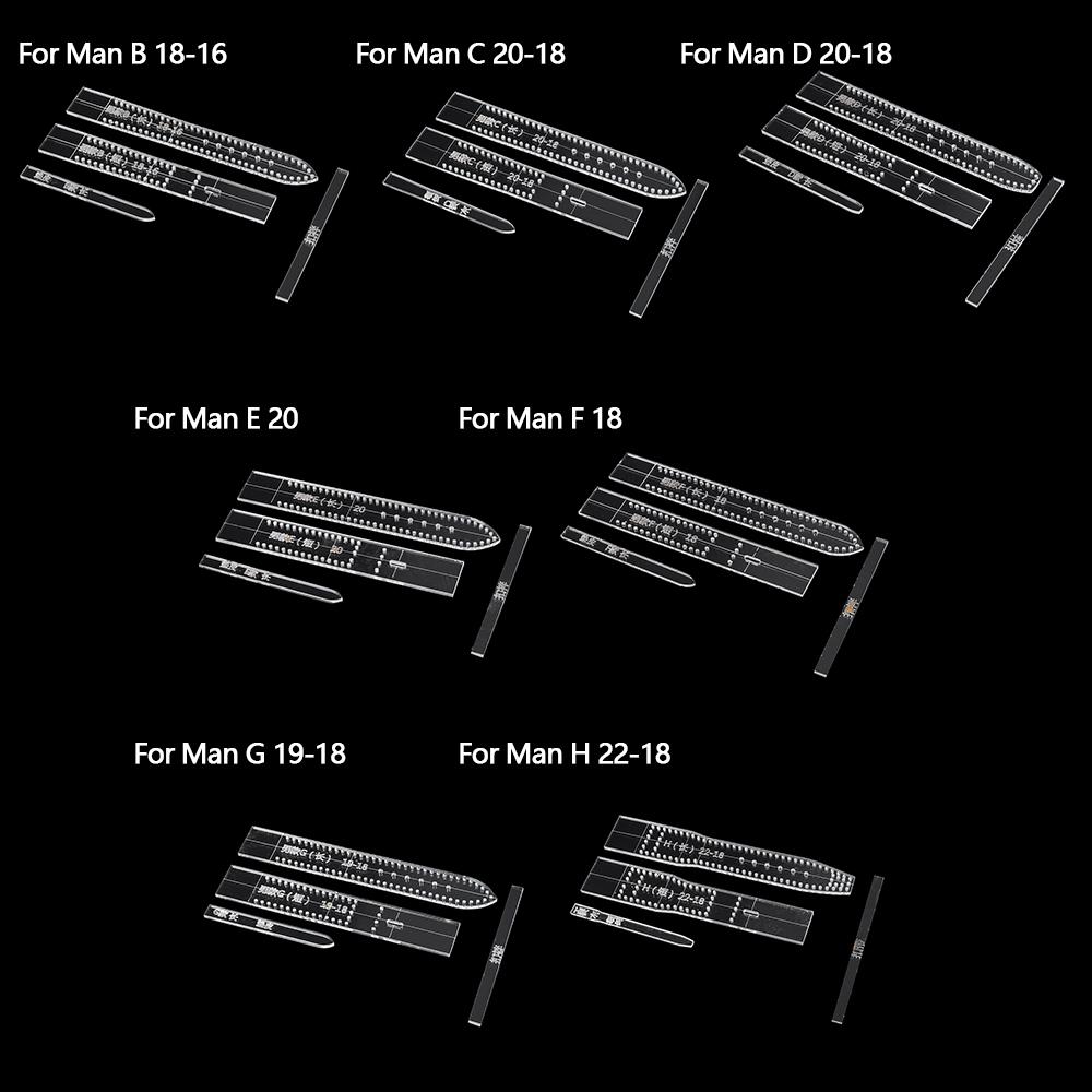 Transparent DIY Mould Acrylic Leather Band Stencil Watch Strap Mold ...